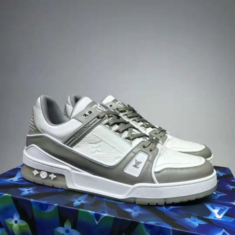Louis Vuitton LV Men LV Trainer Sneaker Monogram-Embossed Calf Leather ...
